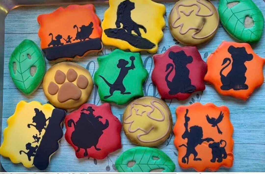 Biscuits au sucre décorés sur mesure Lion Safari - Etsy France