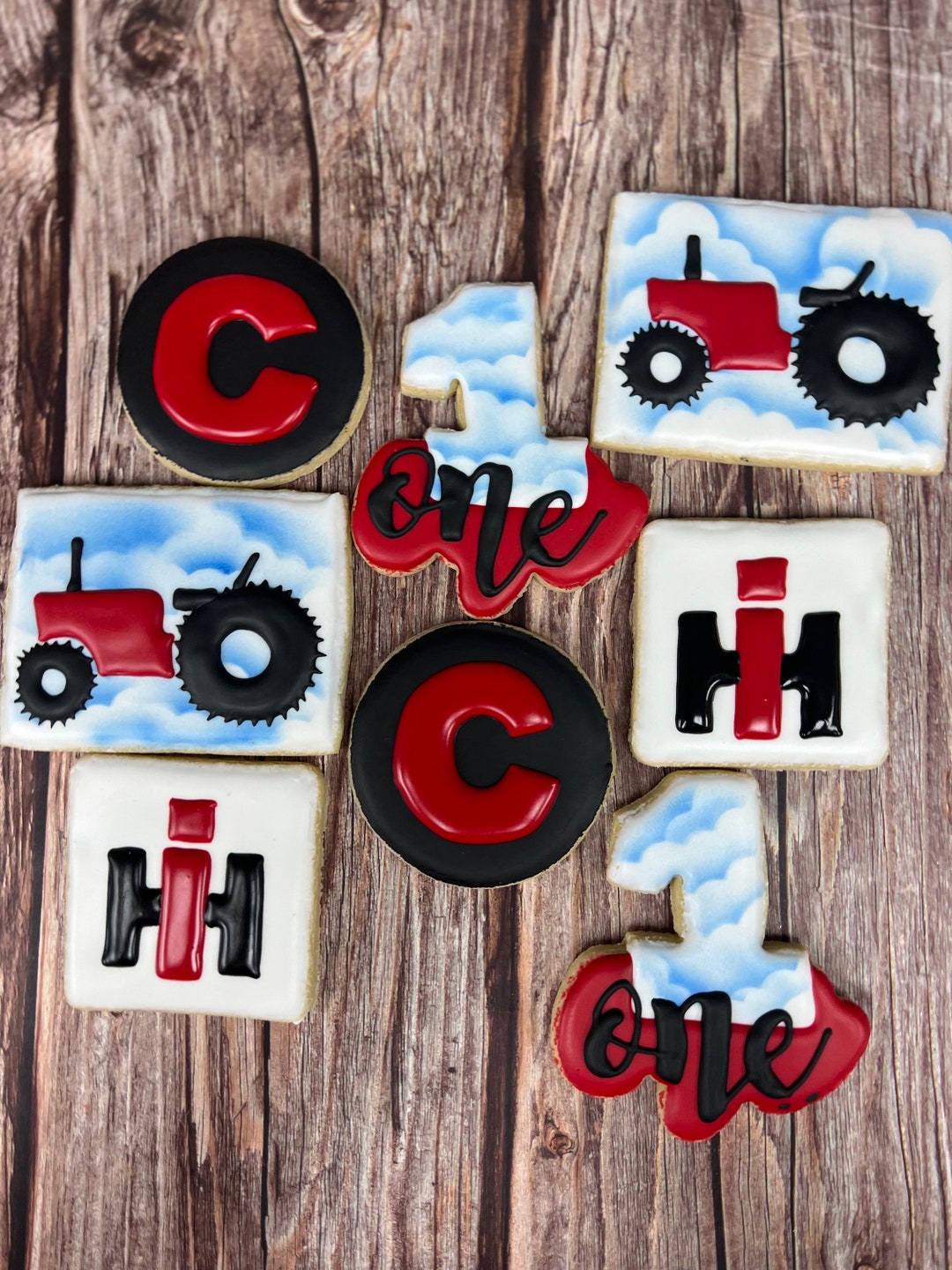 Tractor Themed Custom Decorated Sugar Cookies - Etsy