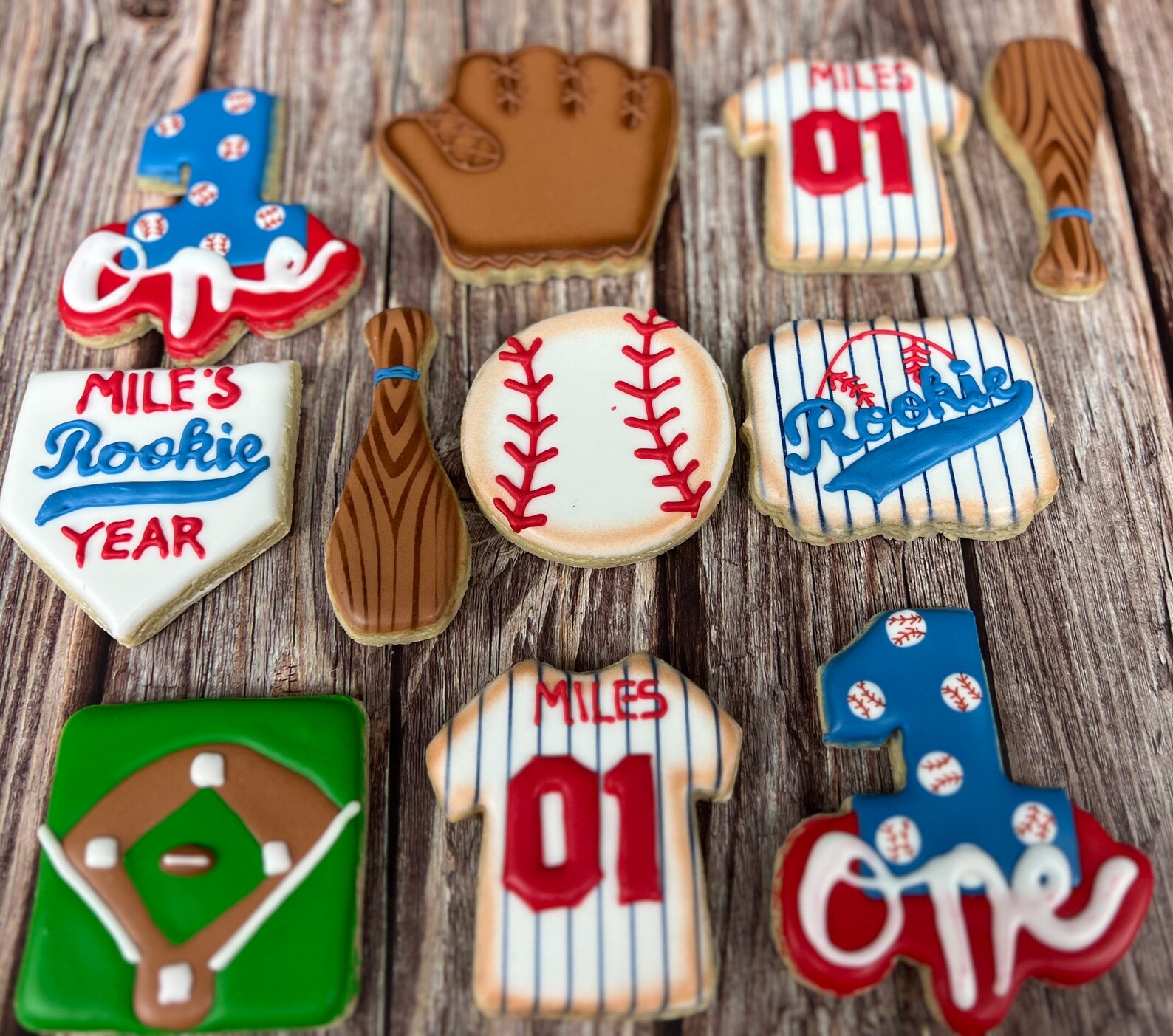 Baseball Themed Sports Custom Decorated Sugar Cookies - Etsy