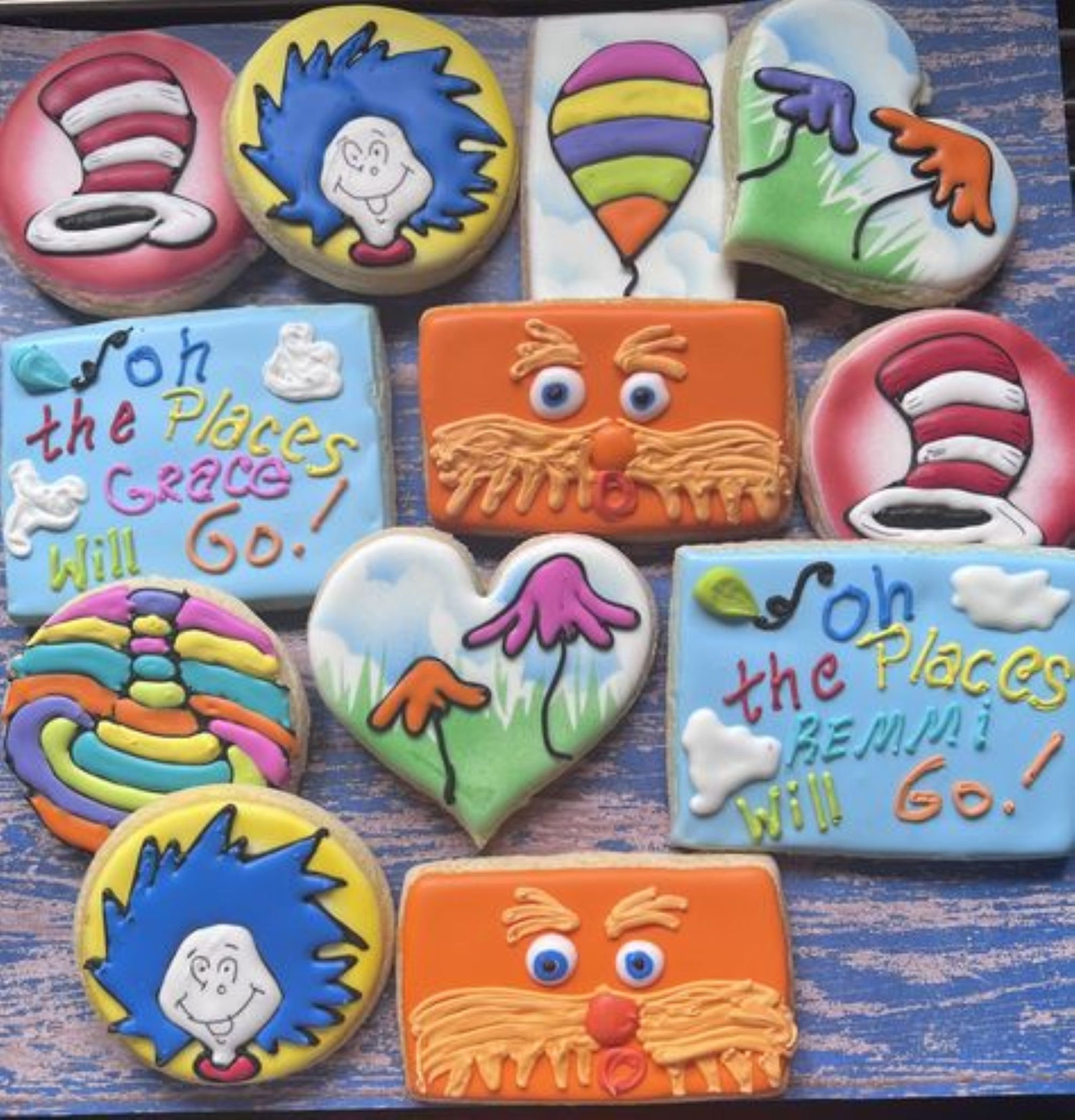 Custom Dr Seuss Inspired Decorated Sugar Cookies - Etsy