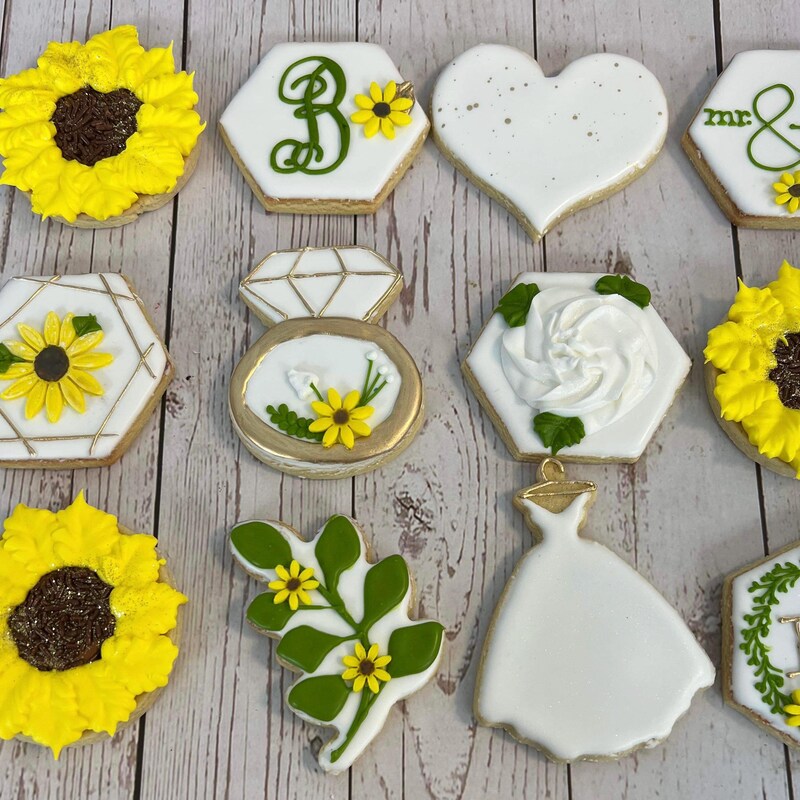 Sunflower Cookies - Etsy