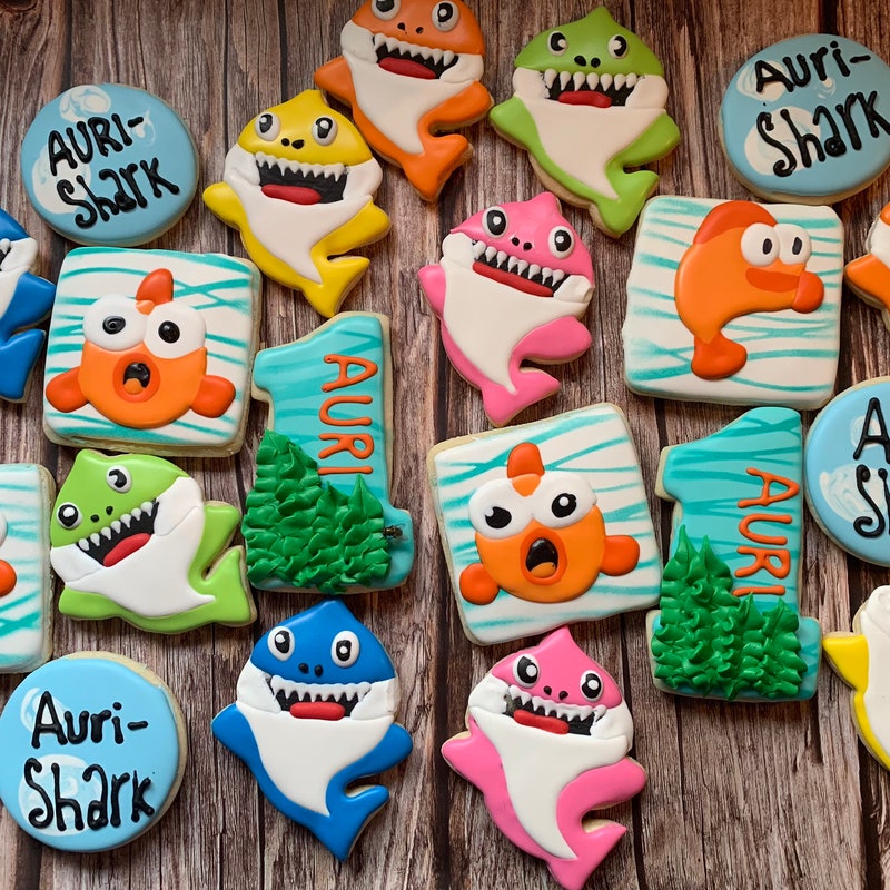 Shark Sugar Cookies - Etsy