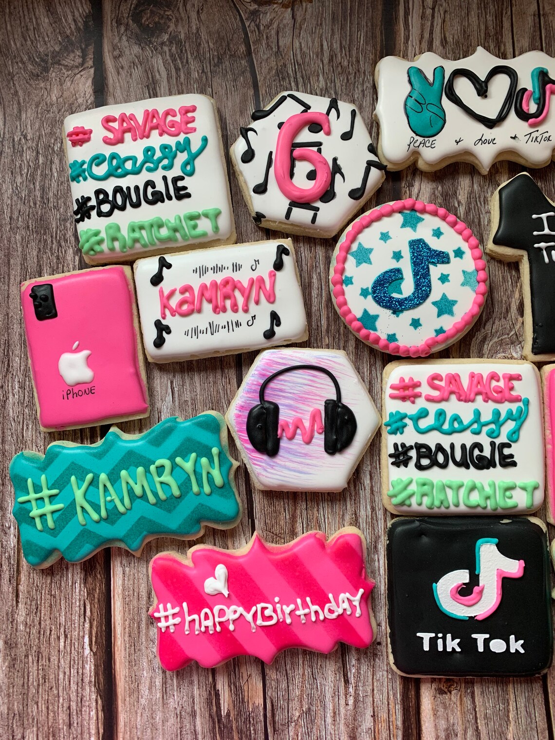 Social Media Custom Decorated Sugar Cookies - Etsy