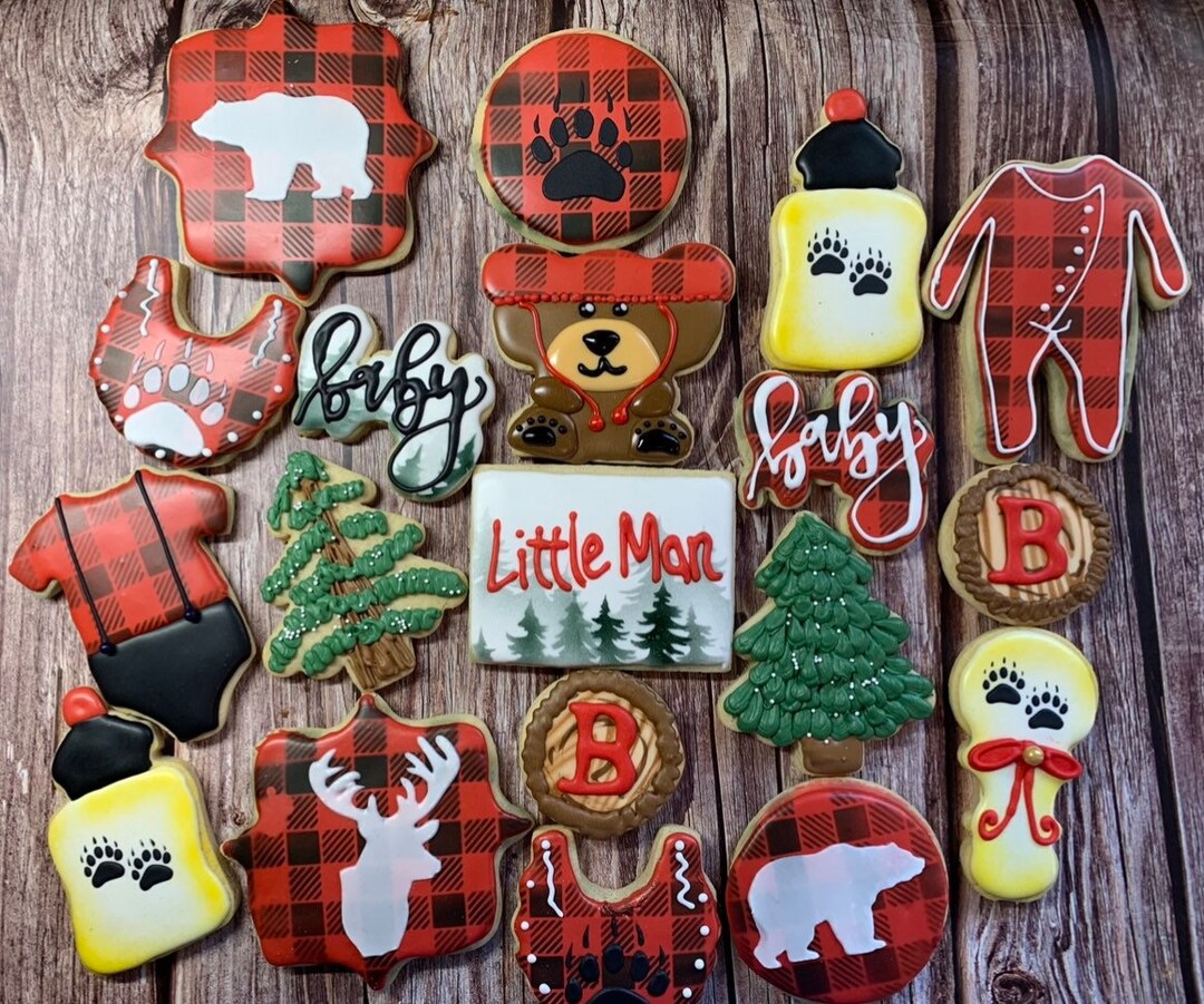 Custom Decorated Sugar Cookies Baby Shower Birthday Woodland - Etsy