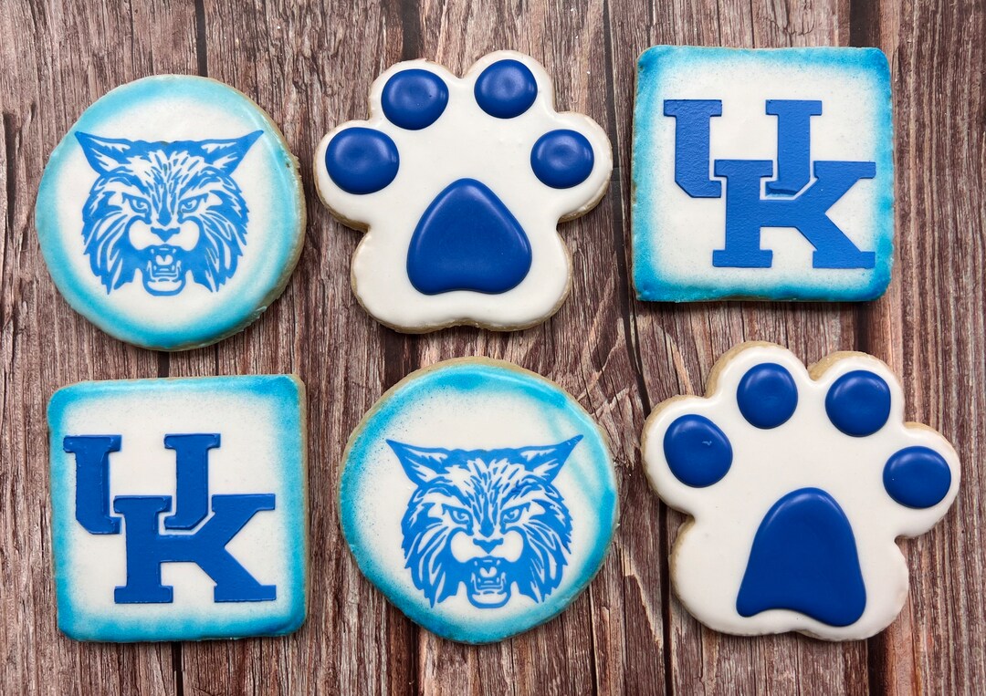 University of Kentucky Wildcat Custom Decorated Sugar Cookies - Etsy