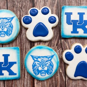 University of Kentucky Wildcat Custom Decorated Sugar Cookies - Etsy