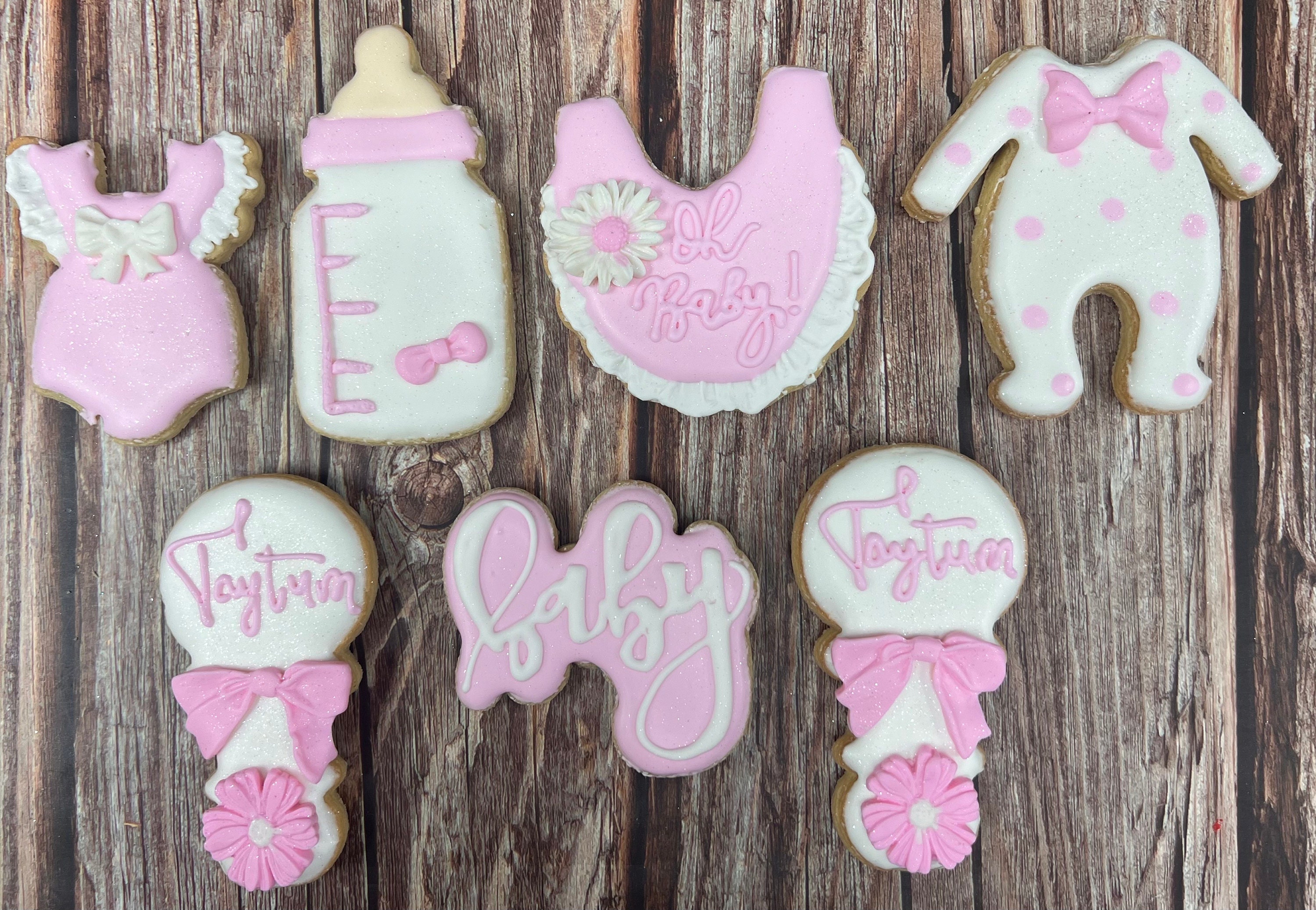 Baby Girl Shower Custom Decorated Sugar Cookies - Etsy
