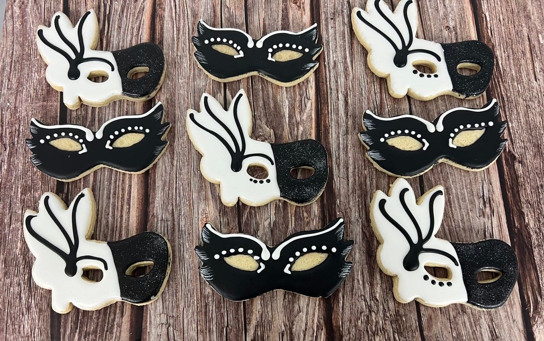 Masked Ball Inspired Custom Decorated Sugar Cookies - Etsy