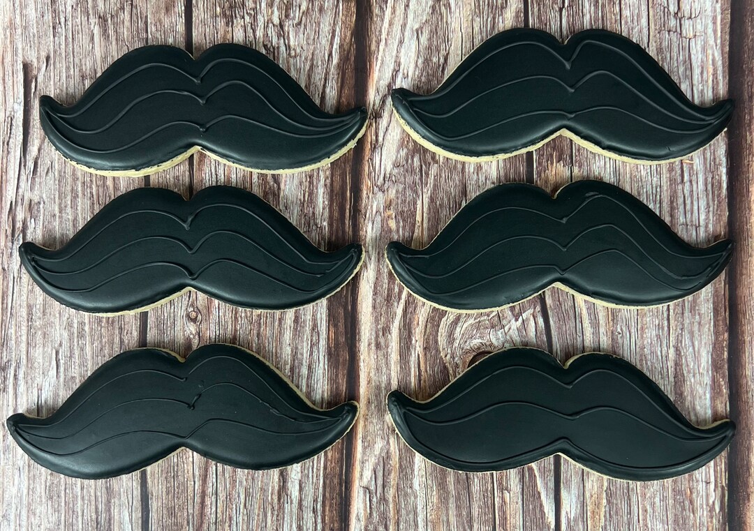 Custom Mustache Decorated Sugar Cookies - Etsy