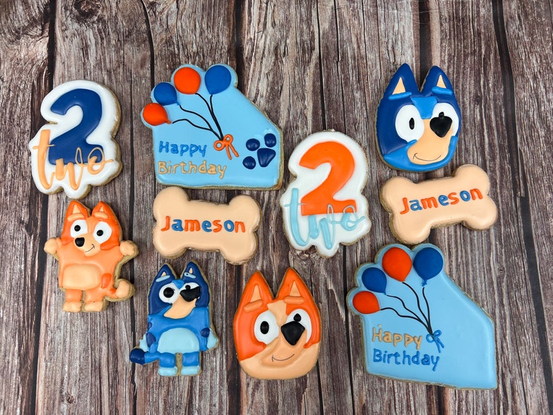 Bluey Disney Inspired Custom Decorated Sugar Cookies Cartoon - Etsy