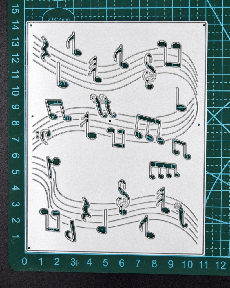 Musical Notes Music Background Metal Cutting Die Stencil - Etsy