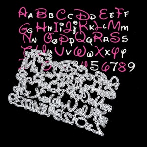 Double Disney Alphabet & Numbers Metal Cutting Die Card Making, Stencil ...