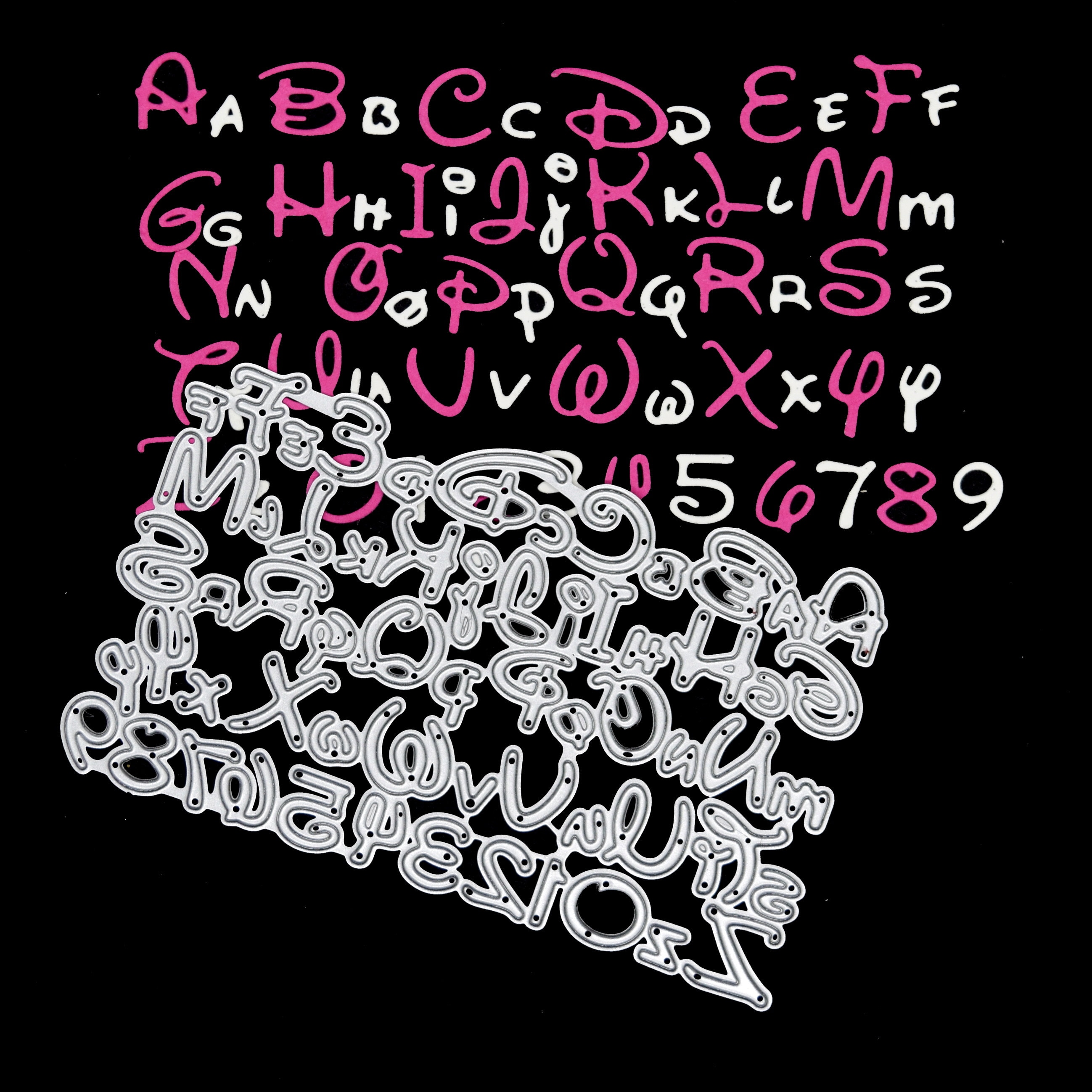 Double Disney Alphabet & Numbers Metal Cutting Die – Uppercase ...