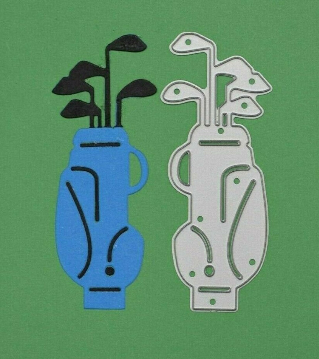 Golf Bag Clubs Metal Cutting Die Card Making Crafting Male - Etsy