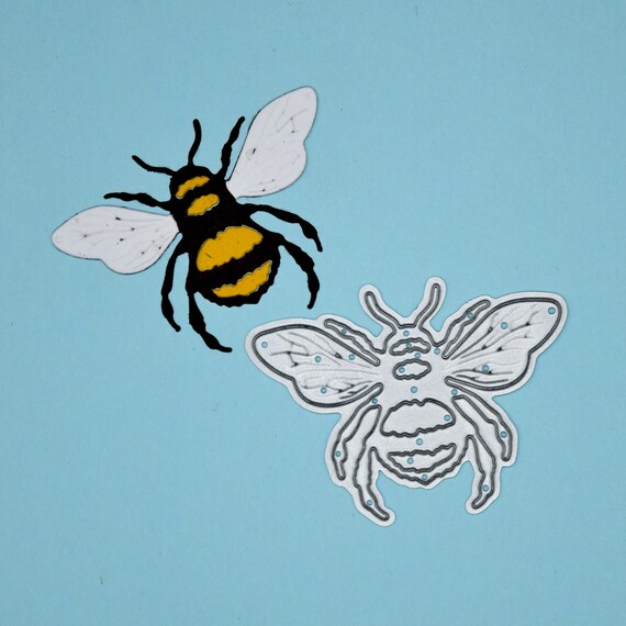 Honey Bumble Bee Metal Cutting Die Stencil Card Making | Etsy