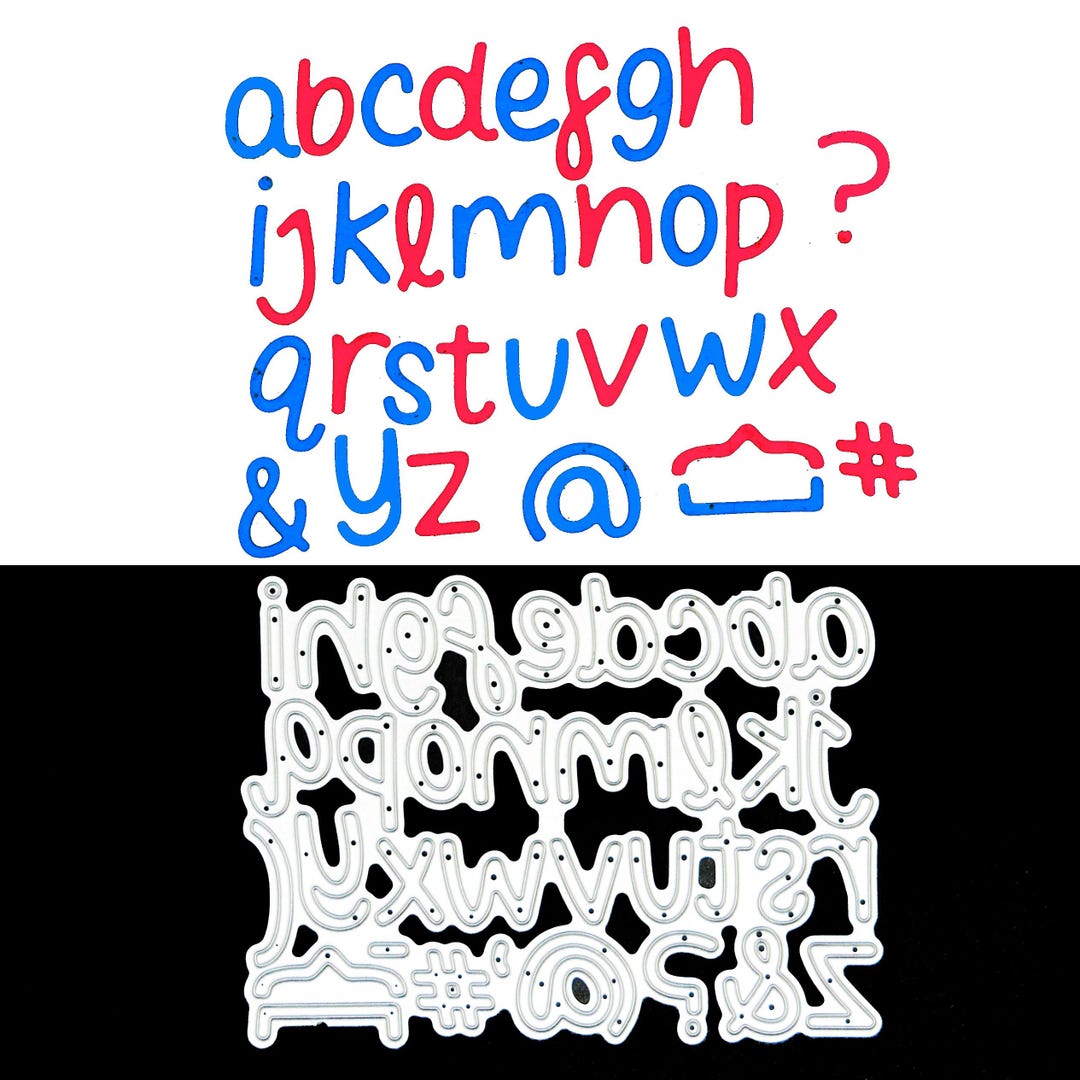Lowercase Alphabet + Symbols Metal Cutting Die, 1.2 CM - 1.8 CM Cut ...