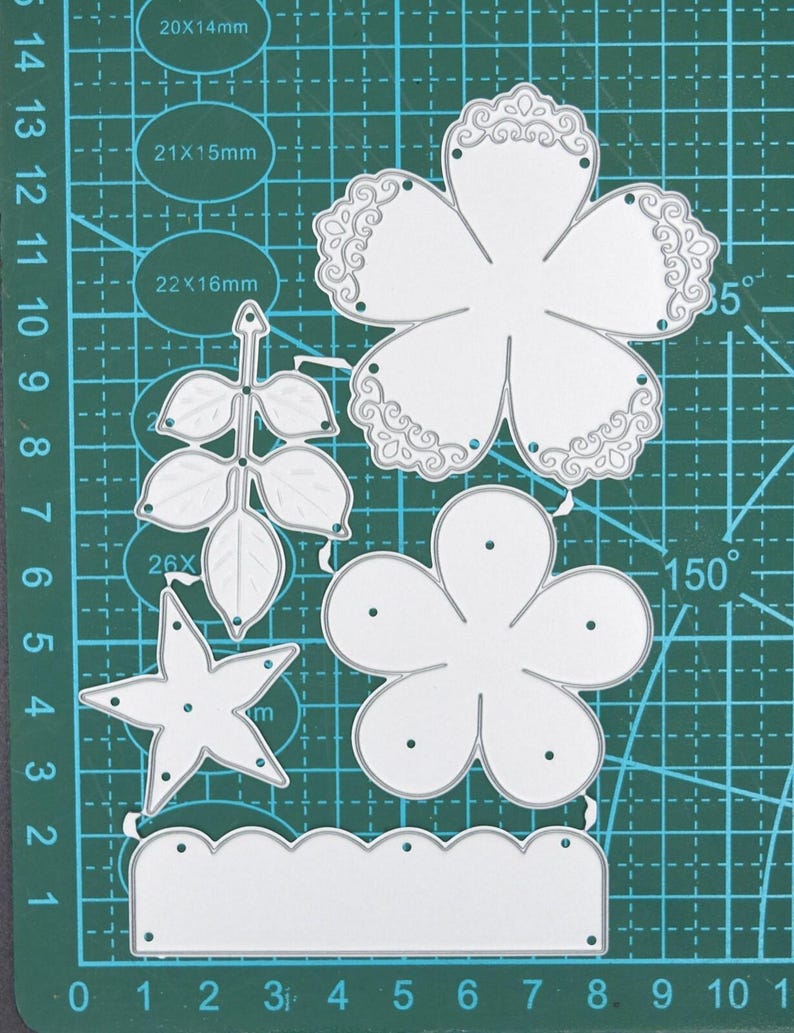 3D Rose Flower Cutting Die Set | Layered Floral Card Making Craft B5 - Etsy