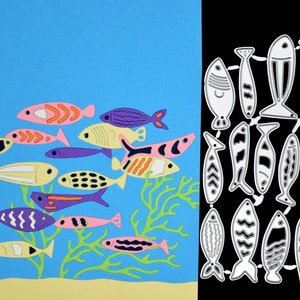 15 Fish Metal Cutting Dies, Stencils, Card Making, Crafts, Paper Crafts ...
