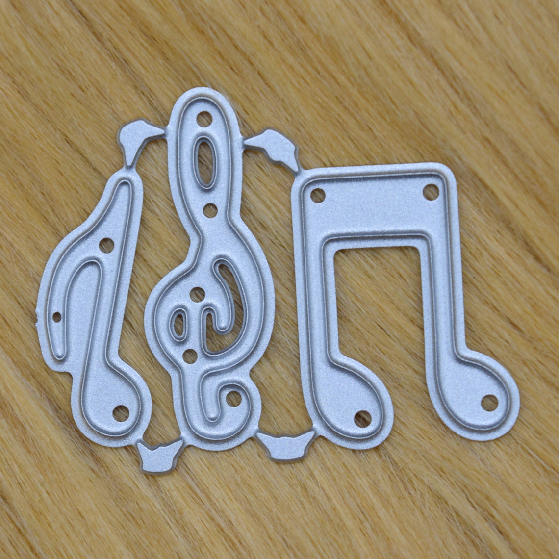 3 Piece Musical Symbols of Beam Notes, Quaver and Treble Clef Metal ...
