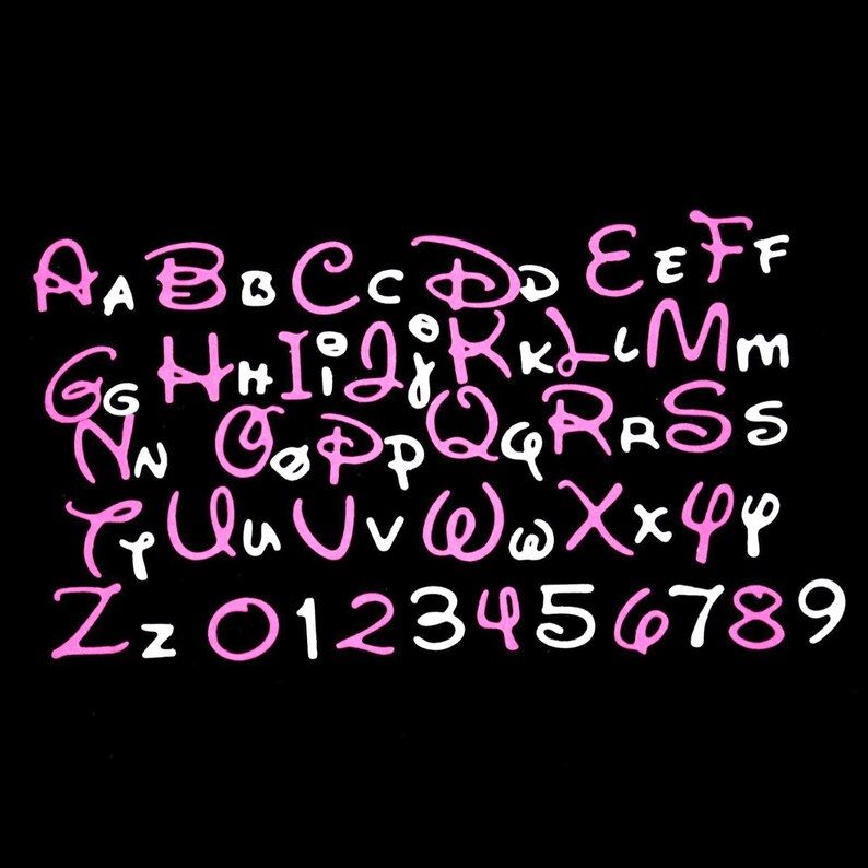 Double Disney Alphabet & Numbers Metal Cutting Die – Uppercase ...