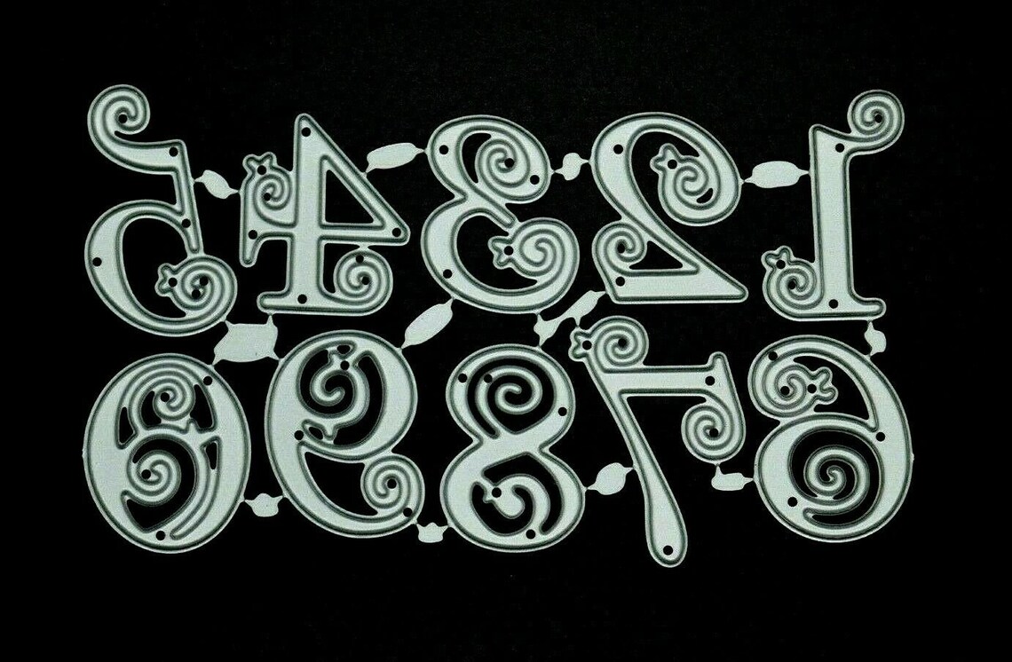 Decorative Numbers Metal Cutting Dies Card Making - Etsy