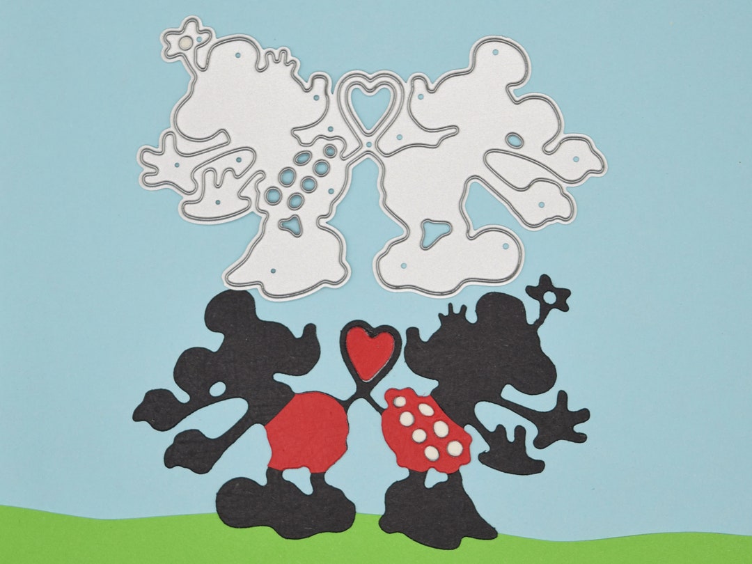 Disney Micky & Minnie Mouse Metal Cutting Die, Stencil Card Making ...