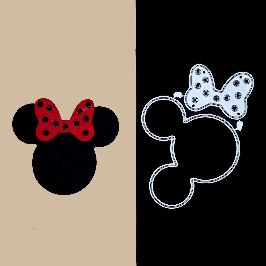 Disney Minnie or Micky Mouse Ears & Bow Metal Cutting Dies, Stencil ...
