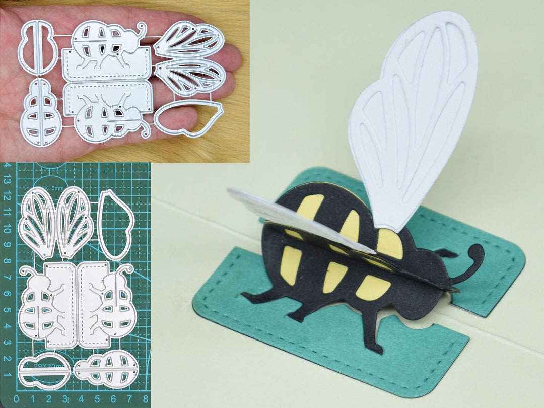 Superb Popup/3d Bee Metal Cutting Dies Set, Card Making, Scrapbooking ...