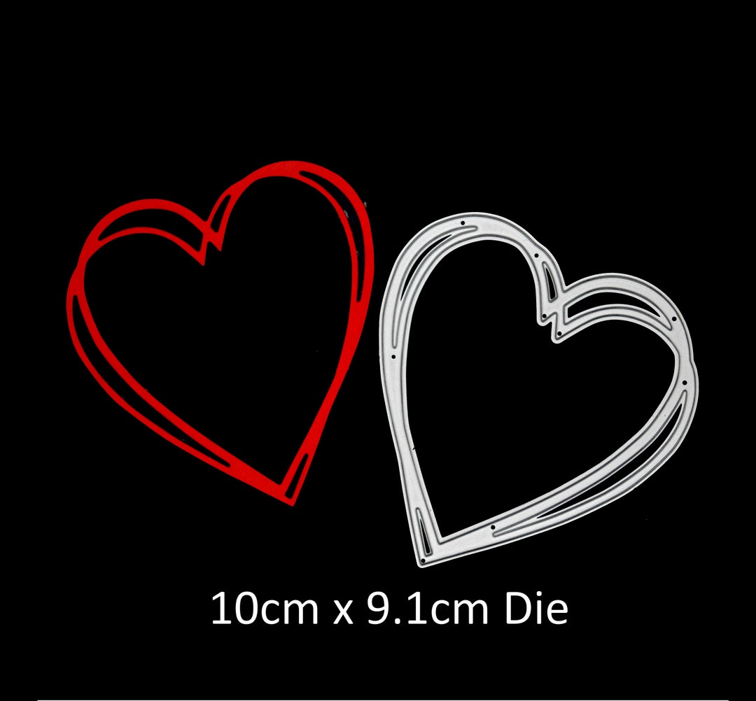 Large Heart Metal Cutting Die, Stencil, Love, Card Making, Scrapbooking ...