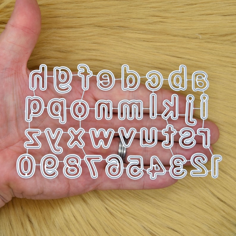 Lowercase Alphabet Letters & Numbers Metal Cutting Dies Set, 1.5cm to ...