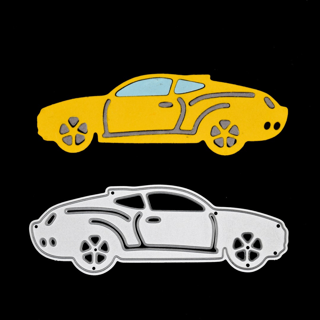 Sports Car Metal Cutting Die, Stencil, Scrapbooking, Card Making, Paper ...