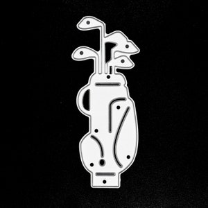 Golf Bag & Clubs Metal Cutting Die, Card Making, Crafting, Male, Dad ...