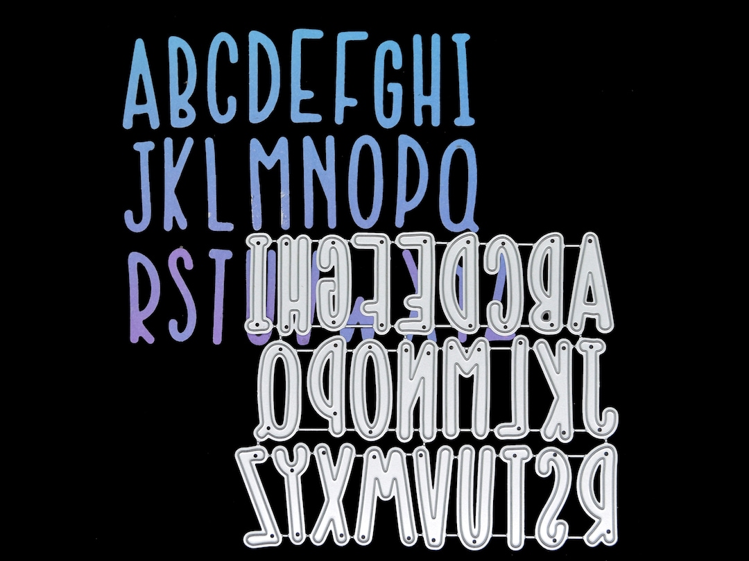 3.2 Cm Font Size Alphabet Metal Cutting Dies Set, Letters, Card Making ...