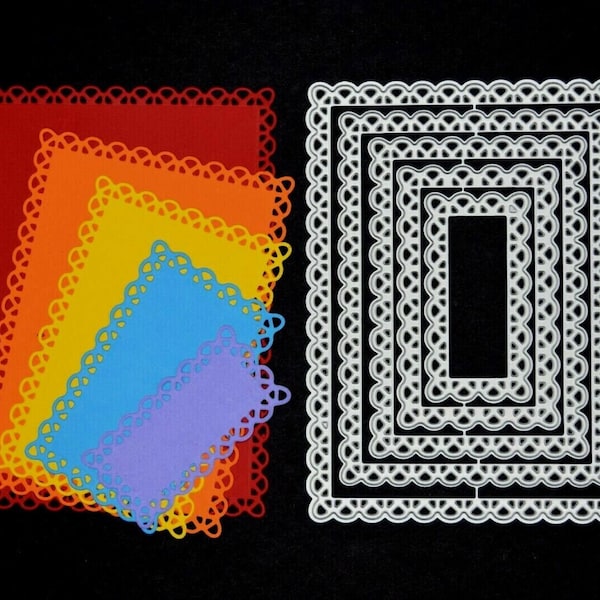 Lace Effect Card Frame - Etsy