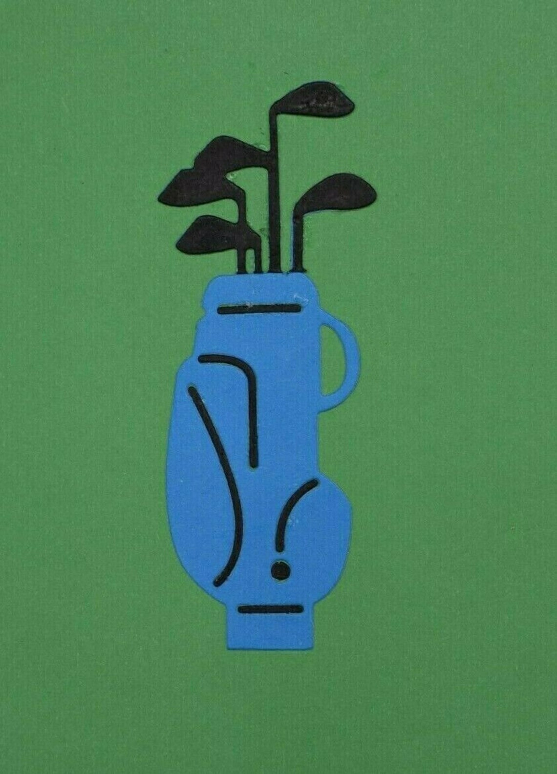 Golf Bag Clubs Metal Cutting Die Card Making Crafting Male | Etsy