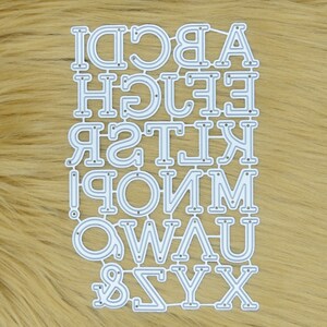 Uppercase Letters, Alphabet Metal Cutting Dies Set, With Plus &, Card ...