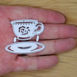 Tea Cup & Saucer Metal Cutting Dies, Stencil, Card Making, Scrapbooking ...