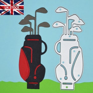 Golf Bag & Clubs Metal Cutting Die, Card Making, Crafting, Male, Dad ...