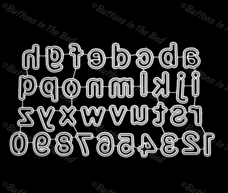 Lowercase Alphabet Letters & Numbers Metal Cutting Dies Set, 1.5cm to ...