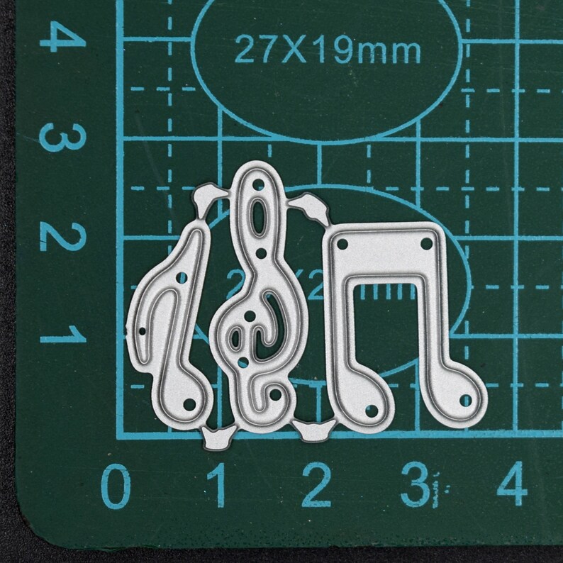 3 Piece Musical Symbols of Beam Notes, Quaver and Treble Clef Metal ...
