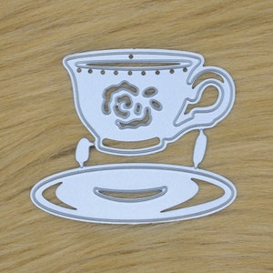 Tea Cup & Saucer Metal Cutting Dies, Stencil, Card Making, Scrapbooking ...