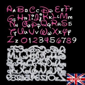 Double Disney Alphabet & Numbers Metal Cutting Die Card Making, Stencil ...