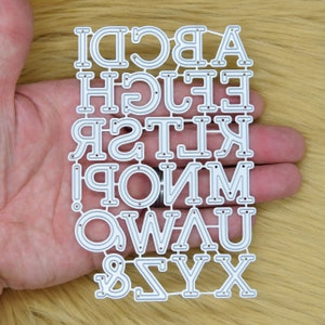Uppercase Letters, Alphabet Metal Cutting Dies Set, With Plus &, Card ...