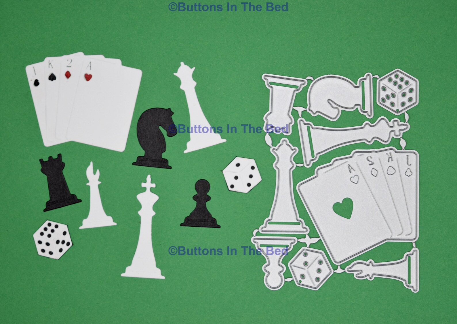 Games Chess Cards Dice Metal Cutting Dies Set Stencil | Etsy