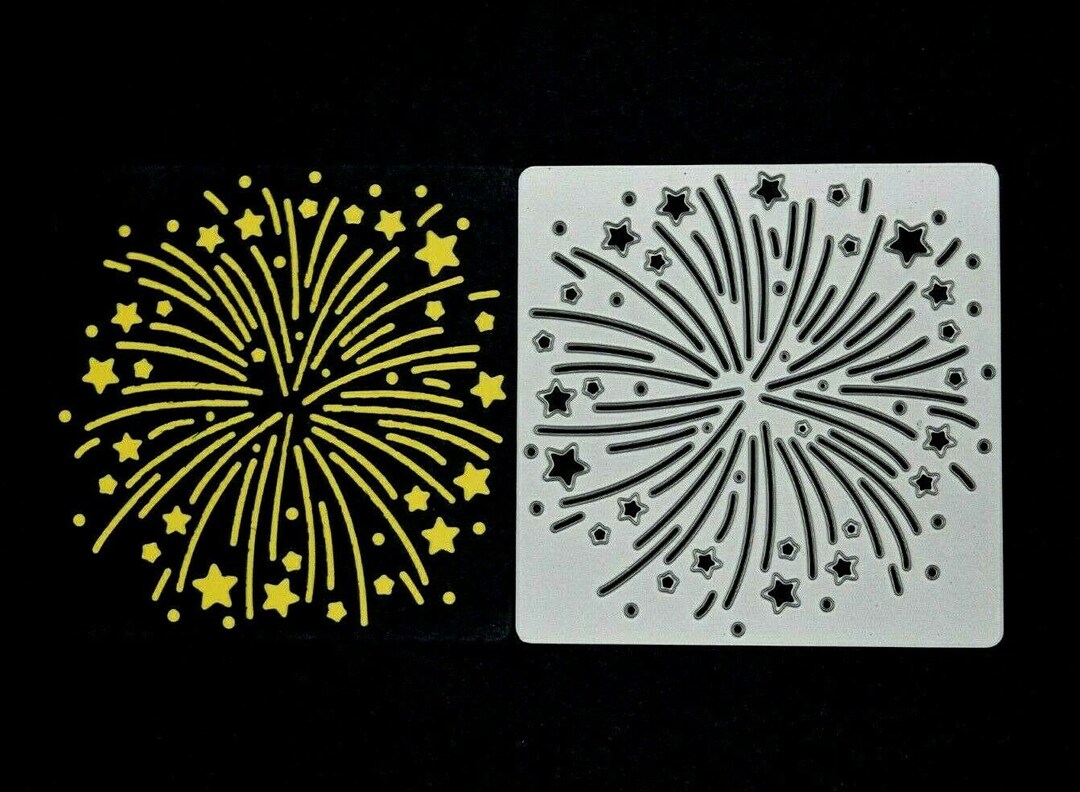 Fireworks Exploding Stars Metal Cutting Die, Celebration, Party ...