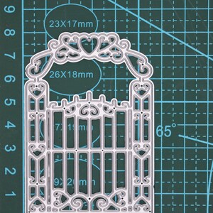 Victorian Style Gate With Hearts Metal Cutting Die, Card Making, Paper ...