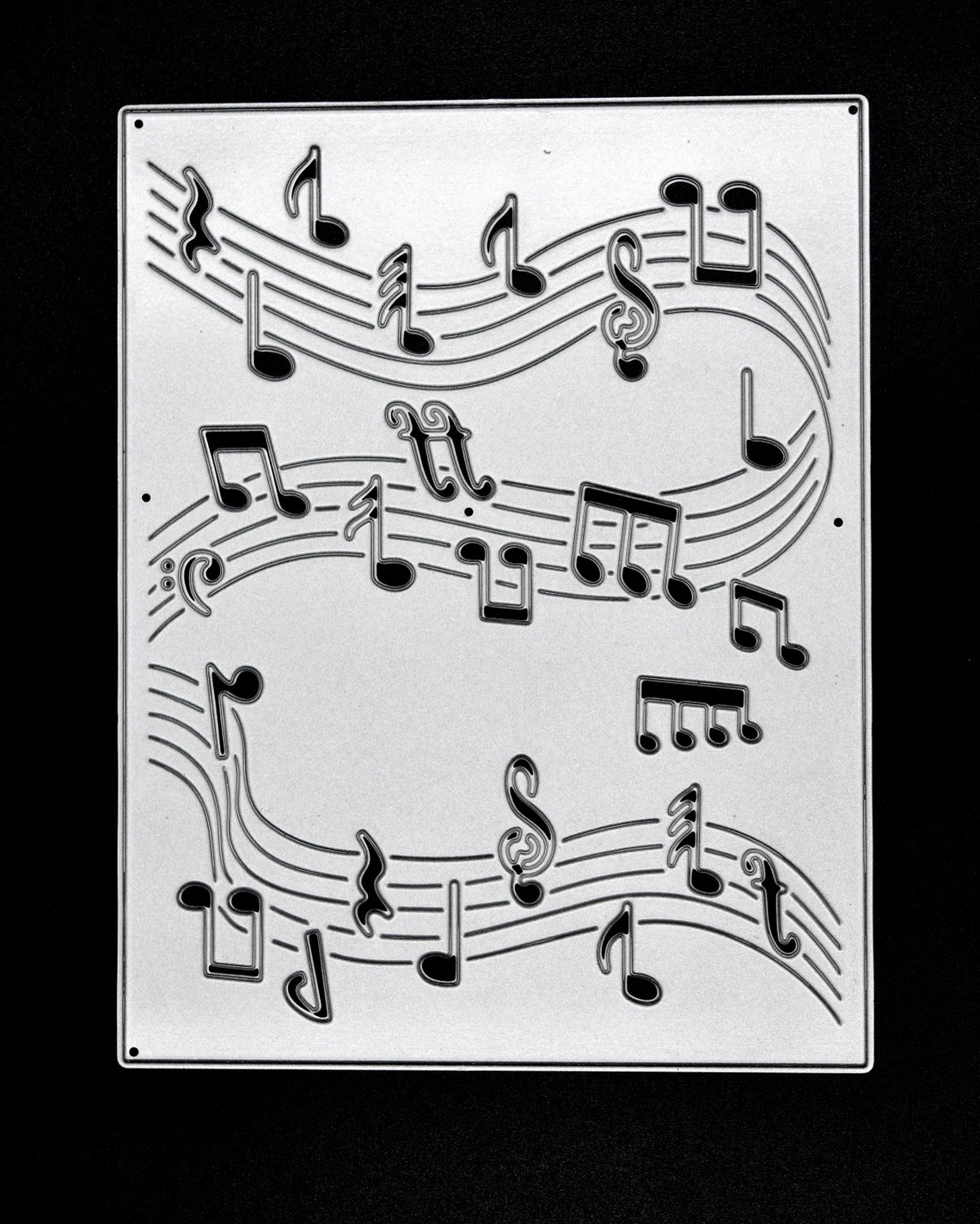 Musical Notes Music Background Metal Cutting Die Stencil - Etsy