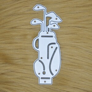 Golf Bag & Clubs Metal Cutting Die, Card Making, Crafting, Male, Dad ...