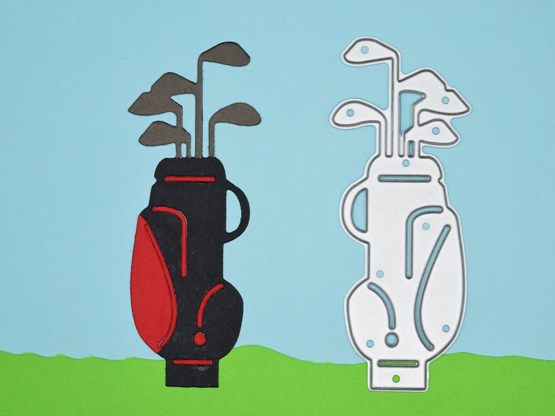 Golf Bag & Clubs Metal Cutting Die, Card Making, Crafting, Male, Dad ...