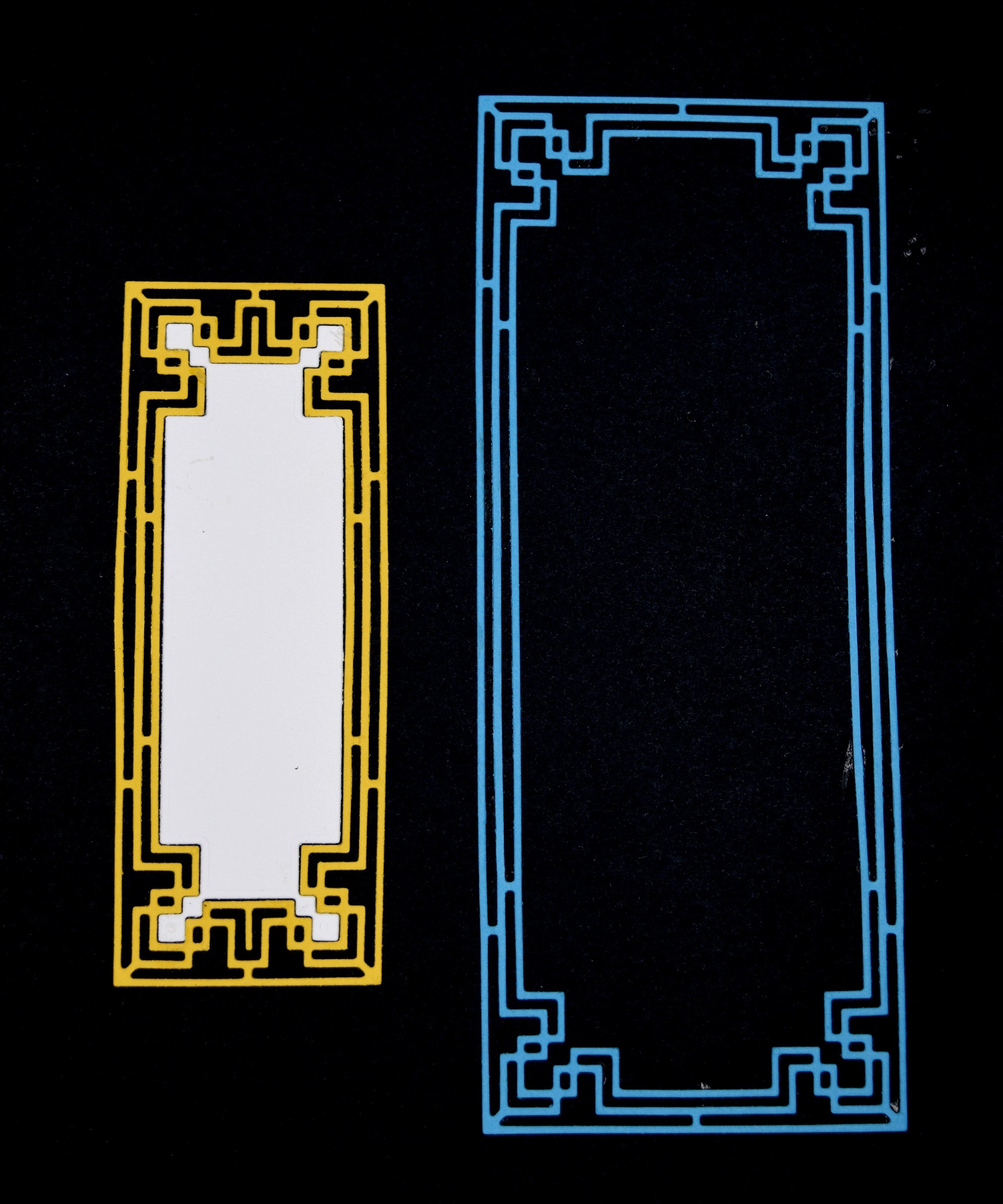 Nest of 2 Art Deco Style Rectangle Frames Metal Cutting Dies - Etsy